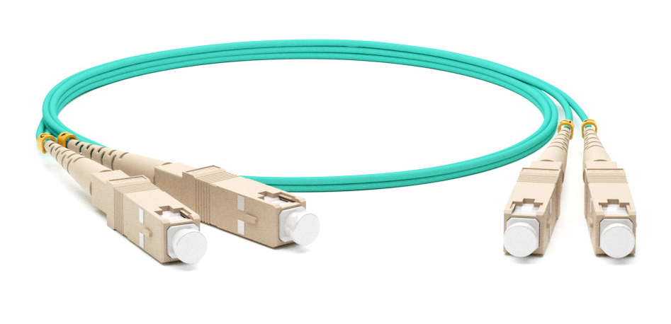 Патч-корд Hyperline FC-D3-504, SC-SC, малодымный, 2м, бирюзовый
