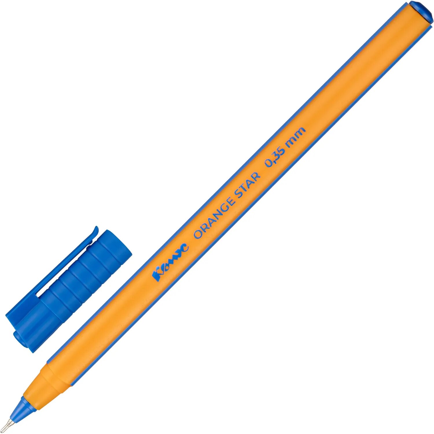 Ручка шариковая неавтомат. Комус Orange Star, д. ш.0.6мм, л.0.35мм, син, ор. кор