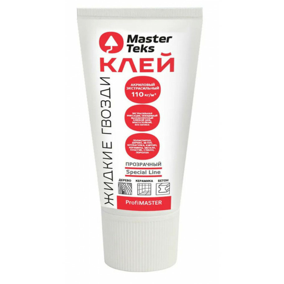 Клей акриловый жидкие гвозди MASTERTECS PROFIMASTER экстрасильный 0.18КГ прозрачный нева