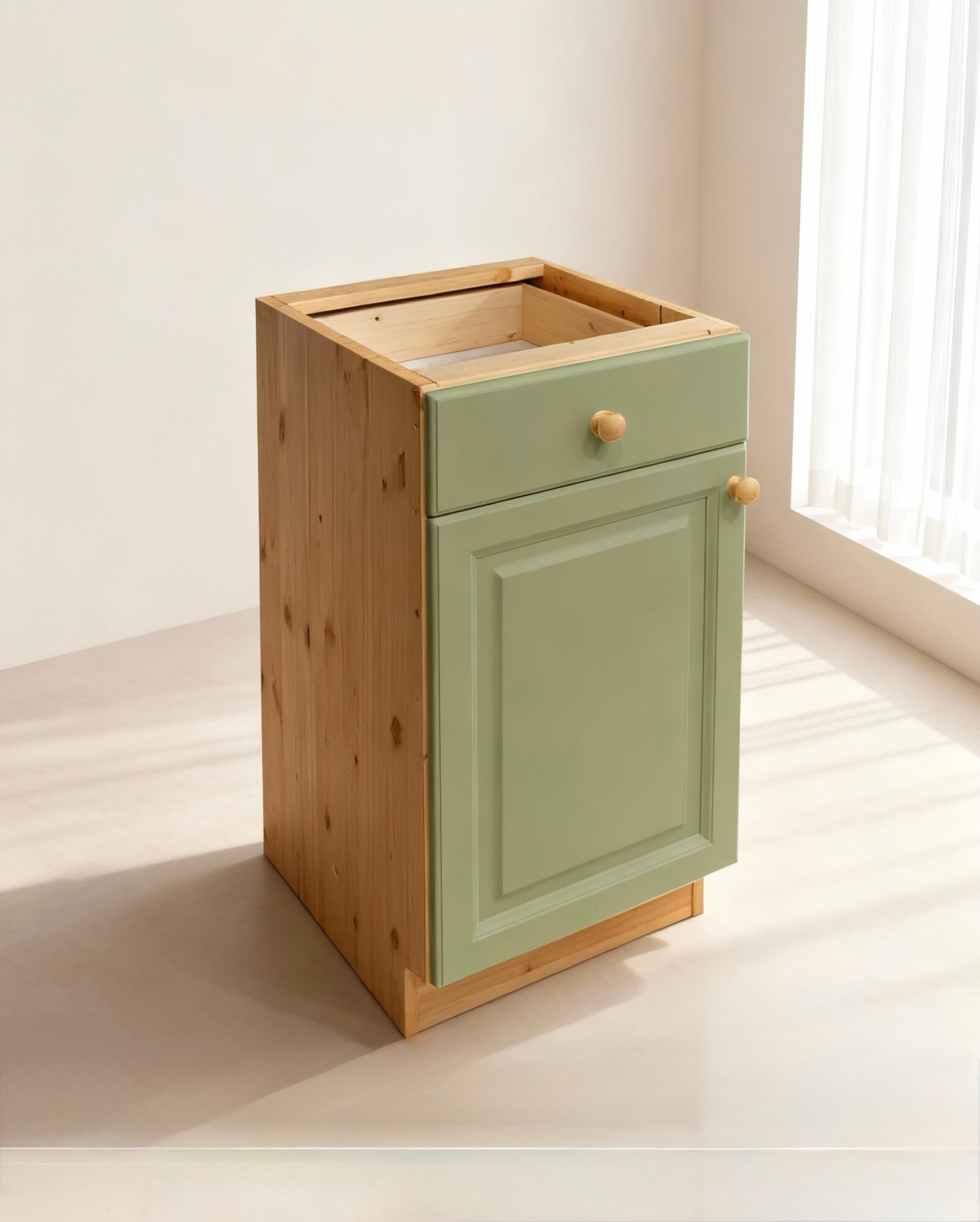 Тумба Олива для кухни, массив сосны, лак, 45 см x 50 см x 85 см, арт. 345