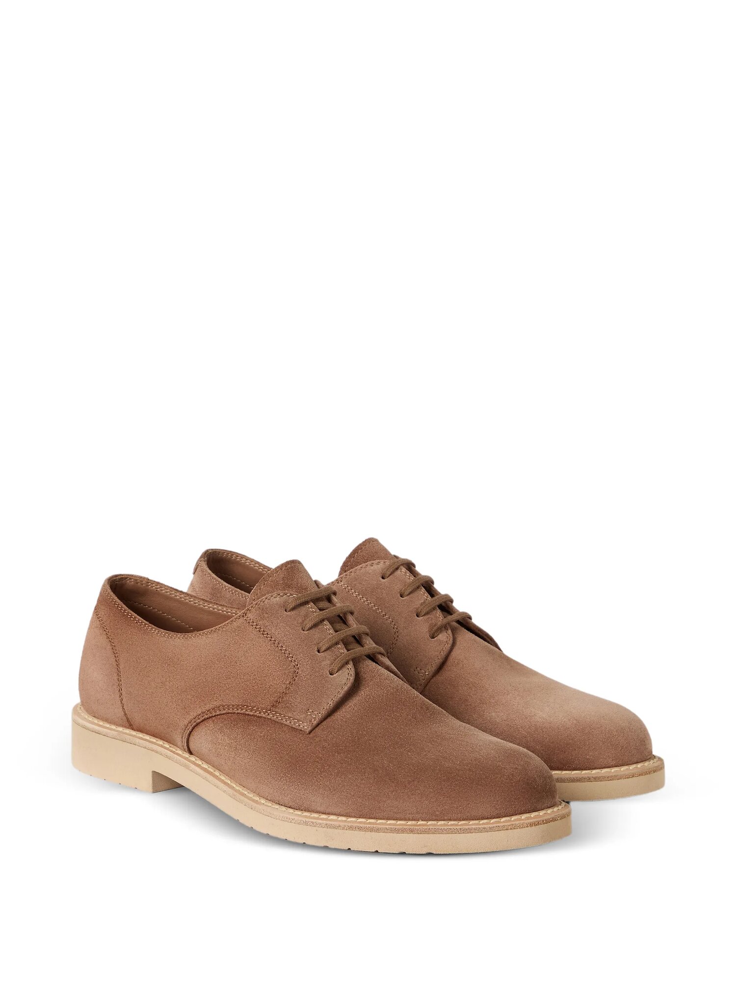 Туфли BRUNELLO CUCINELLI Suede Derby shoes, размер 44,5, brown — фото 1