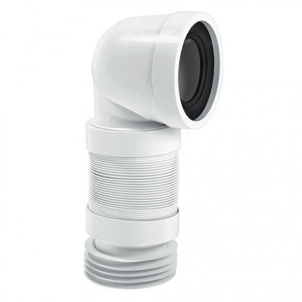 Гофра для унитаза McAlpine 90 градусов длина 260-540 мм вход 97-107 мм выход 110 мм