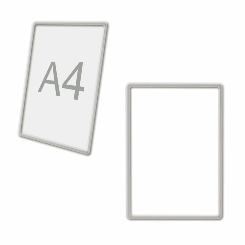 Рамка POS для ценников, рекламы и объявлений А4, прозрачная, без защитного экрана, 290702, 290702