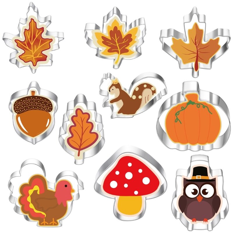 Формы для выпечки Печенья с Рисунком из Индейки Тыквы Листьев клена Можно мыть в посудомоечной машине