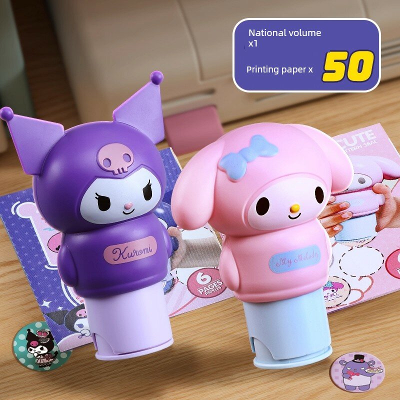 Набор волшебных наклеек-штампов «Куроми Мелоди» для детей: книга наклеек с мультяшными героями для мальчиков и девочек,