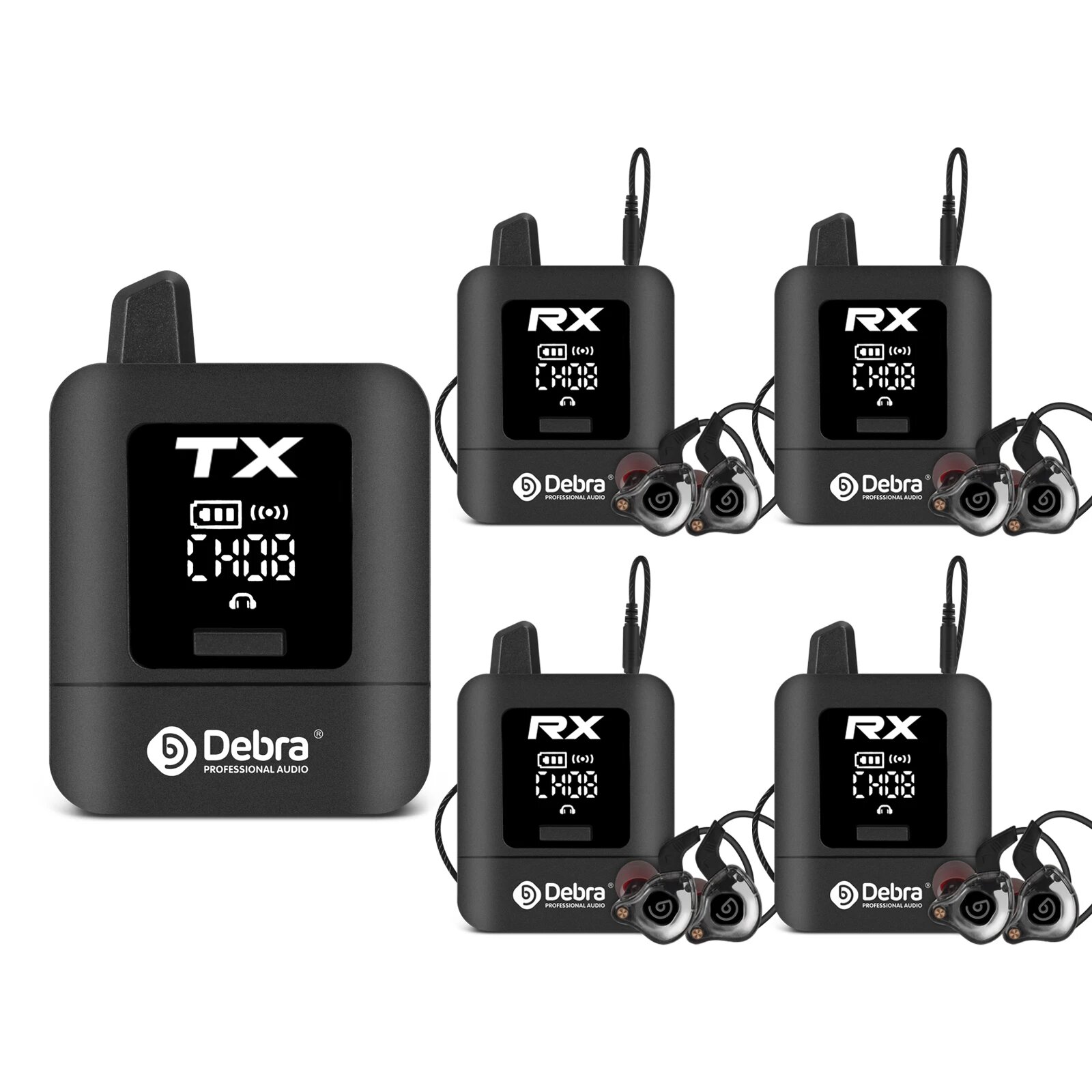 Debra Audio-Mini Беспроводные Вкладыши Мониторинга With 4 receivers B