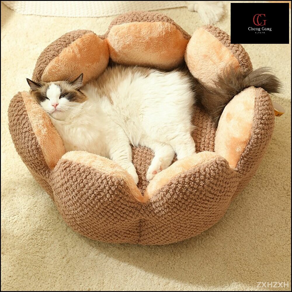 Лежак Цветок для кошек, эксклюзивныйФишка этой подушки форма цветка