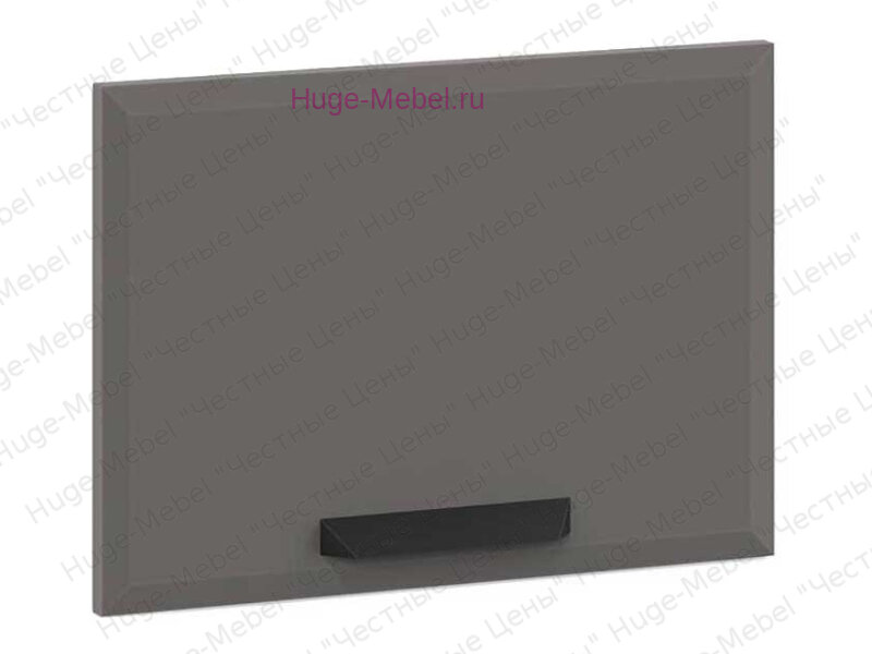 Кухонный фасад Ф-285 асфальт суперматовый (Призма) Huge Mebel. Ширина 596 Высота 454. Кухонные фасады