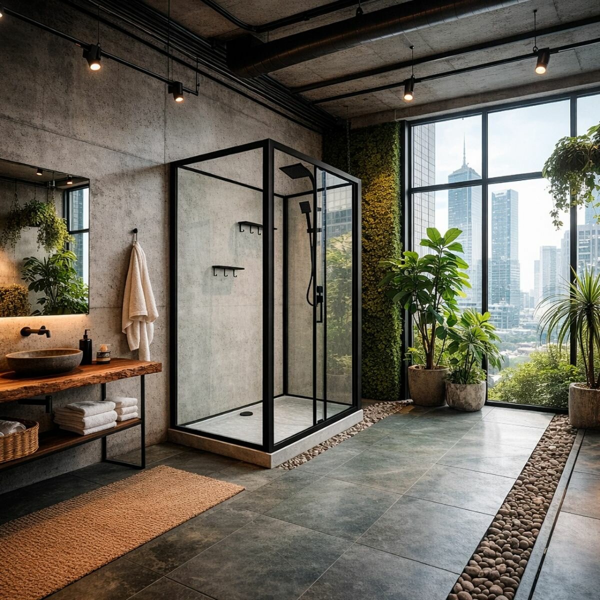 Душевая кабина без крыши с низким поддоном 118х78 CS-3010TM/W-120R5 правосторонняя, прозрачное стекло 4 мм, профиль черный