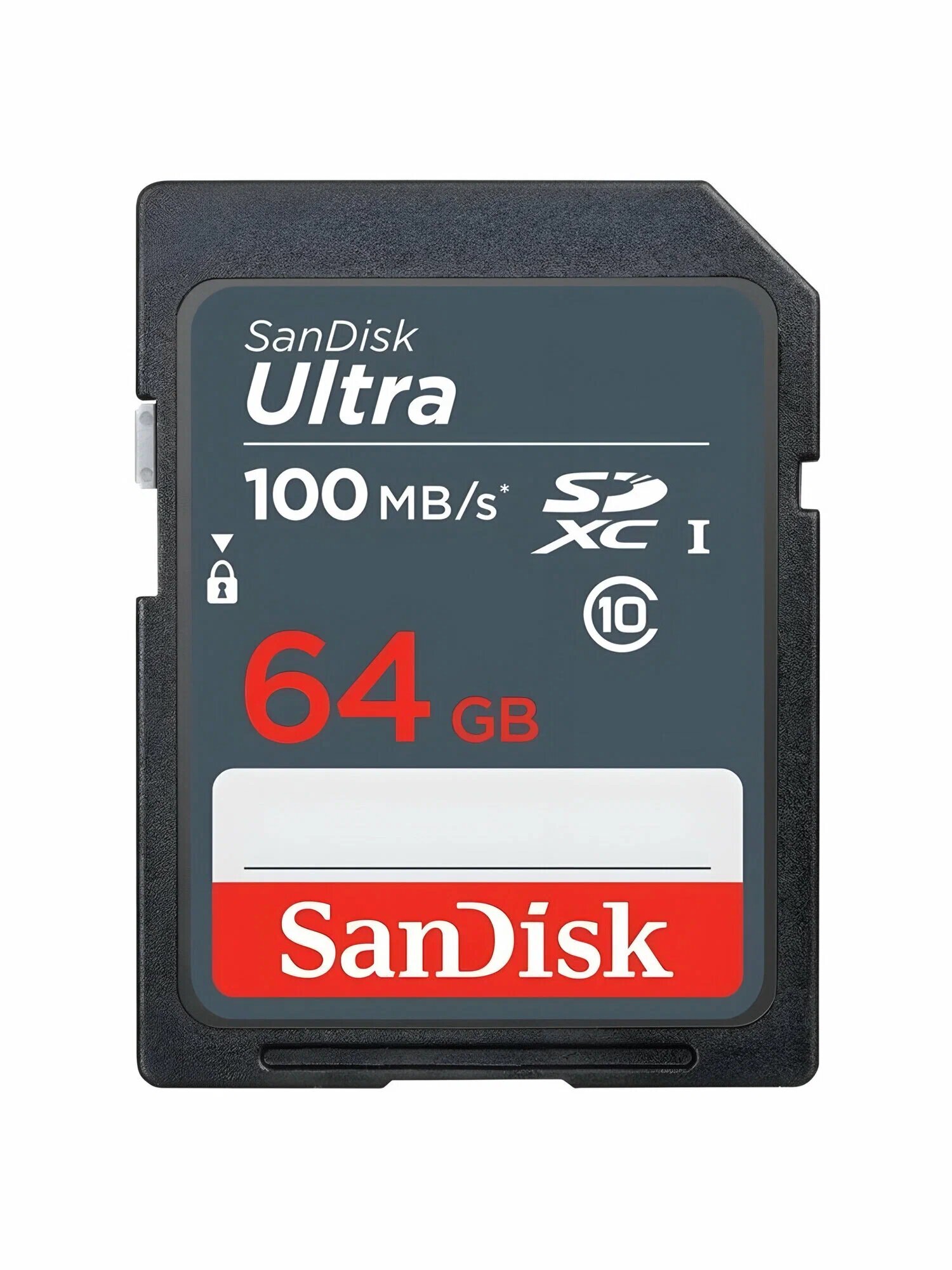 Карта памяти SanDisk Ultra SDHC, 64 ГБ, UHS-I, Class 10 (SDSDUNR-064G-GN3IN)