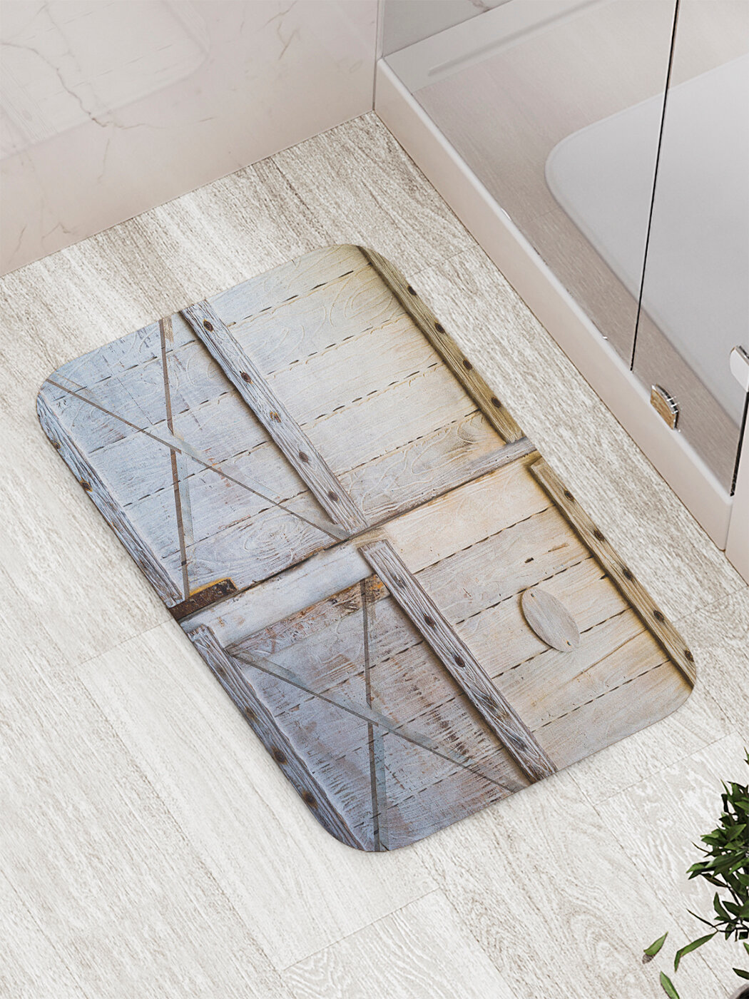 Коврик для ванной комнаты, туалета "Прочная конструкция" противоскользящий, 52х77 см, JoyArty