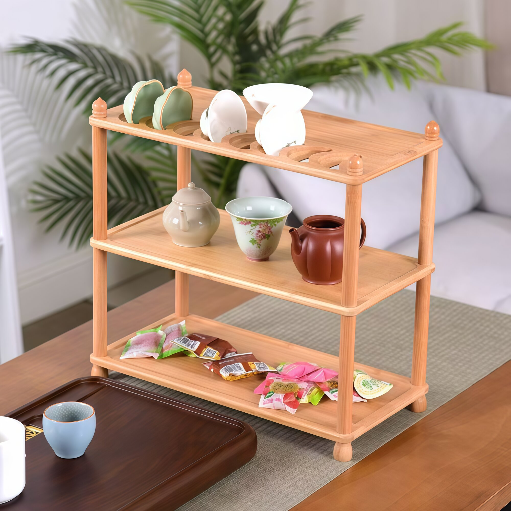 Блюдо3-уровневое, менажница 40х22х33 см Elan Gallery, бамбук