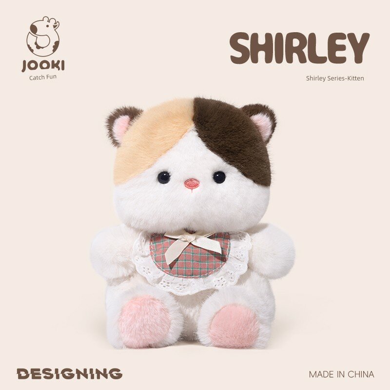 Плюшевый кот Shelley Series с мультяшной сумкой, милый подарок-игрушка, высота 20 см