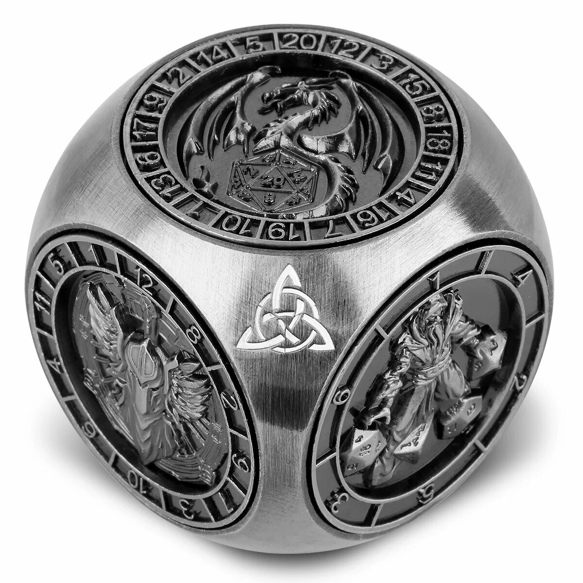 Металлические рулетки YASEKVNZN Six Sided Roulette Dice Silvery