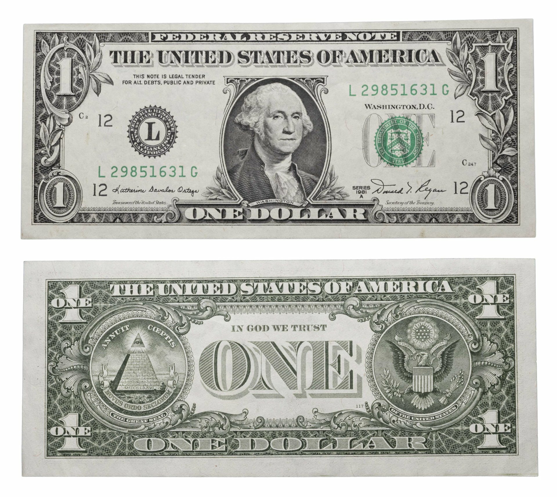 США 1 доллар 1981А года Pick 468b L-Сан Франциско