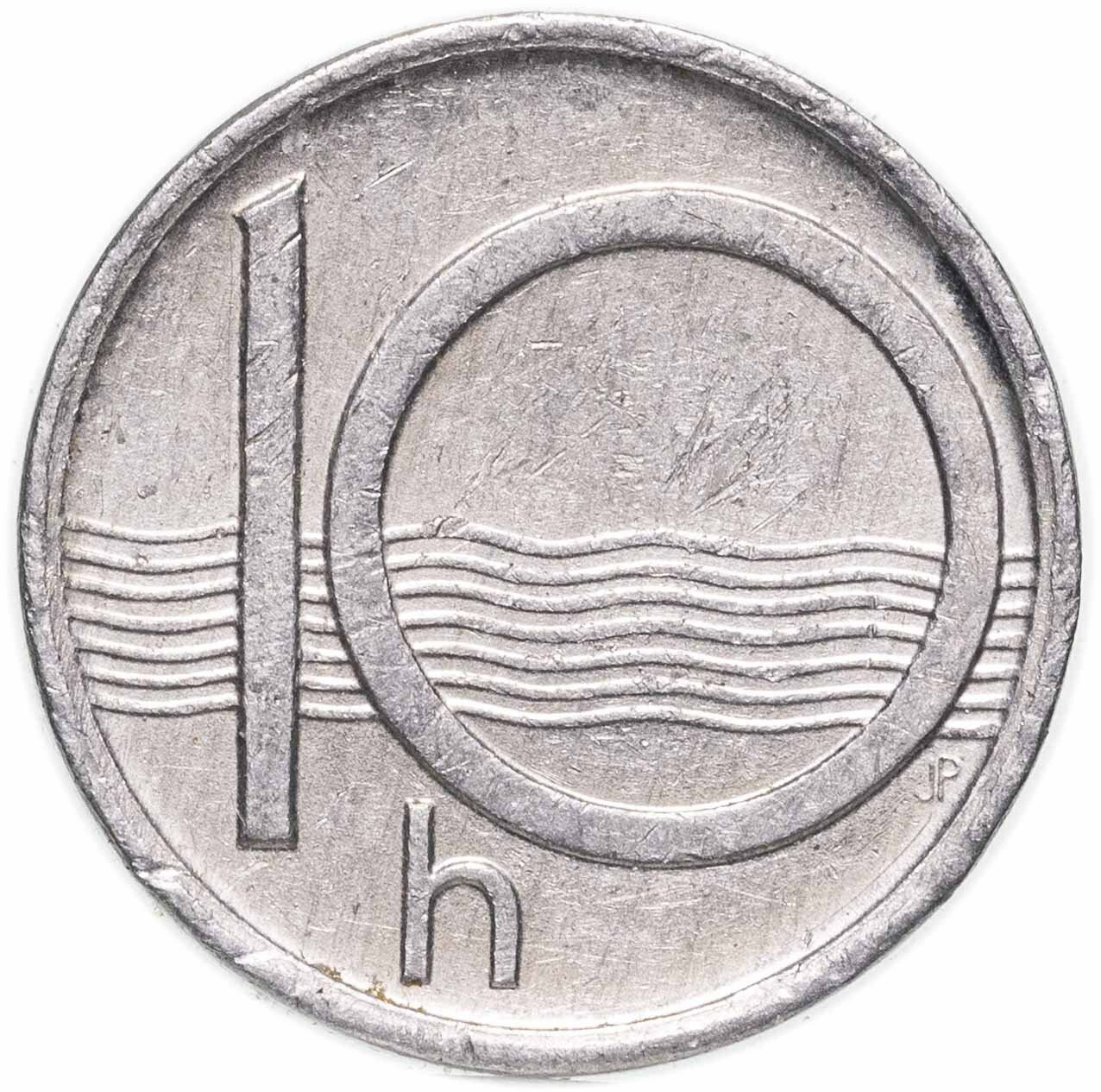 Чехословакия 10 геллеров 1993, Алюминий, в сохранности XF-AU