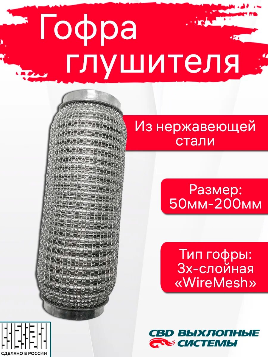 Гофра глушителя 50x200 wiremesh