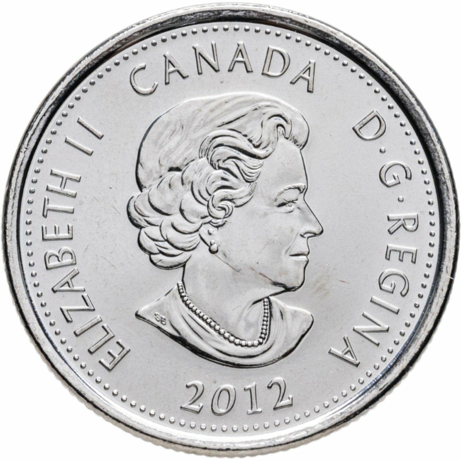 Канада 25 центов cents 2012 "Война 1812 года - Вождь Шайенов Текумсе" цветная, Сталь, в сохранности UNC