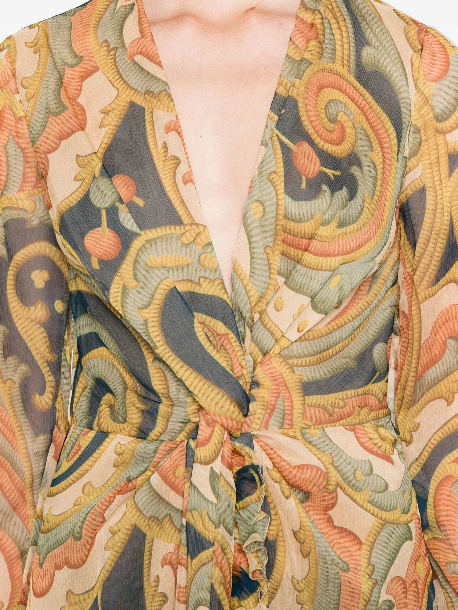 Платье ETRO, размер 42 IT, коричневый — фото 1
