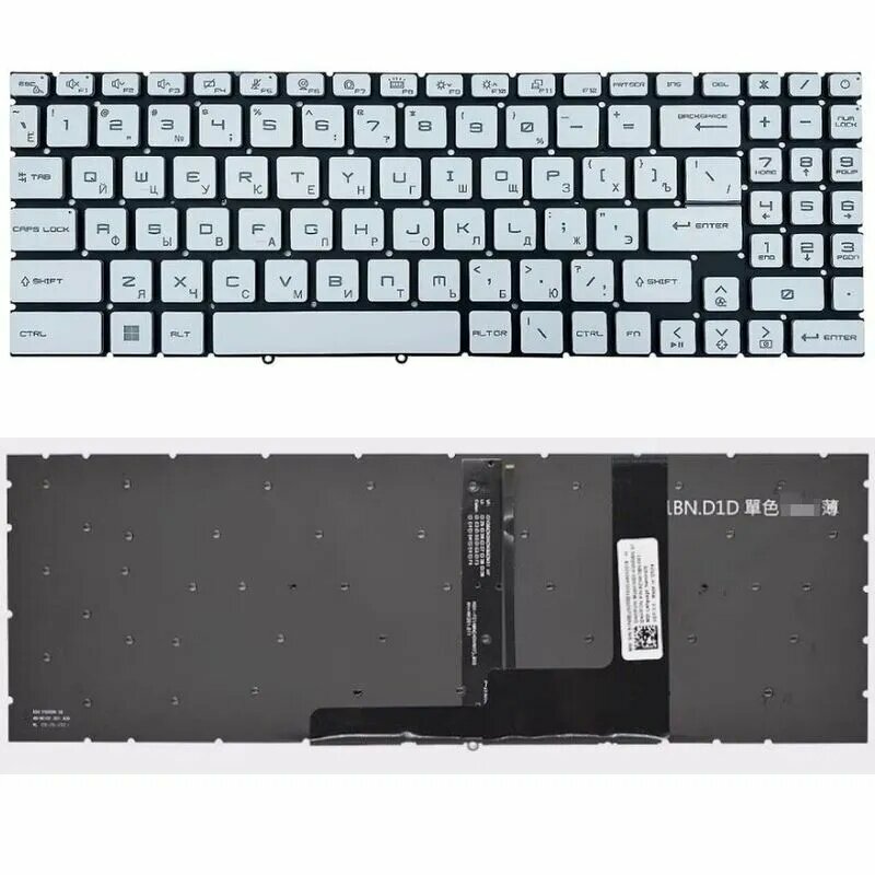 Новая клавиатура для MSI Katana GF66 GF76 GL66 GL76 Белая клавиатура с синей подсветкой