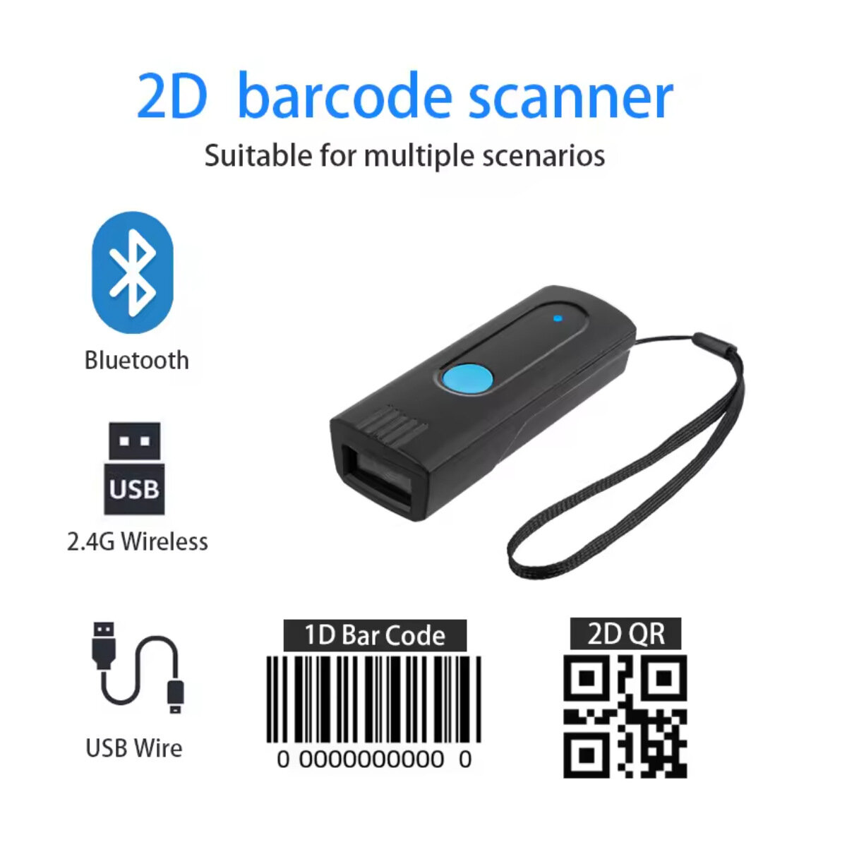 Портативный 1D/2D Bluetooth-сканер M3D, сканер для планшетов, беспроводной сканер с заводским приложением