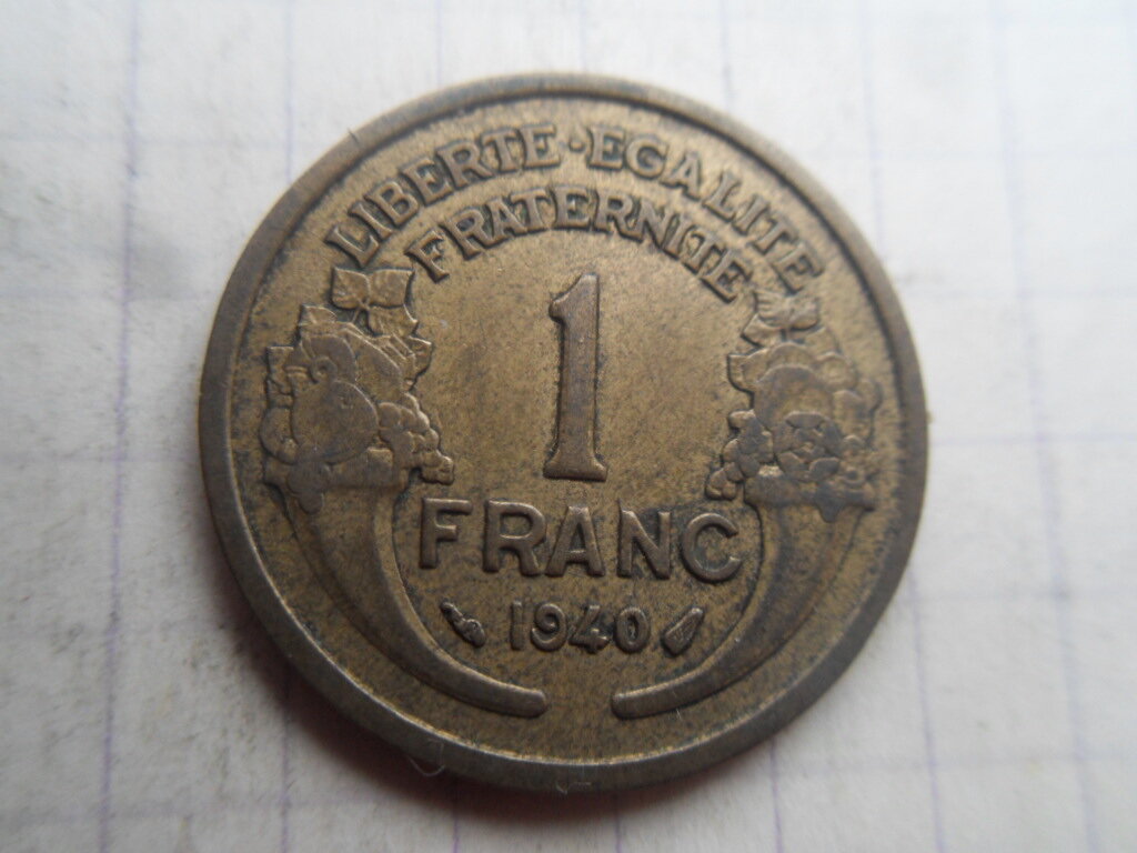 Франция 1 франк, 1940