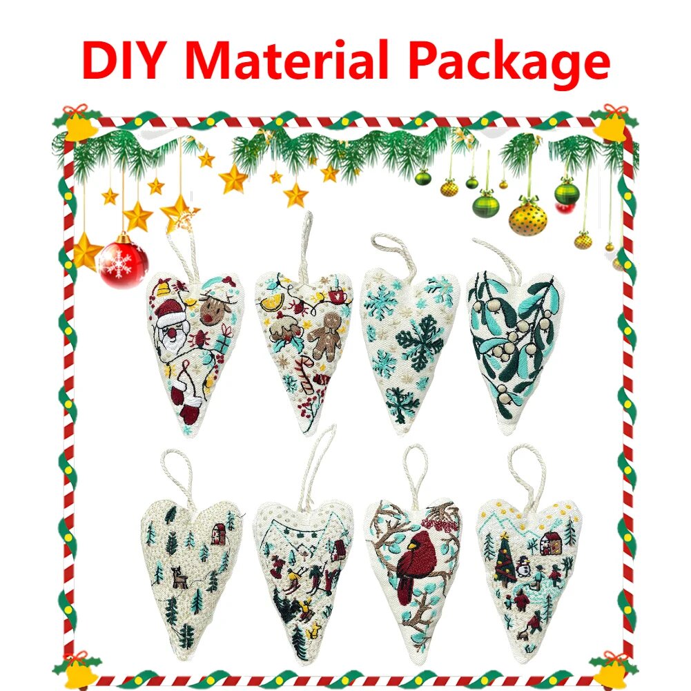 Наборы для вышивки крестом Shunmaii сердечки 8 шт