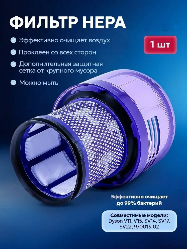 Фильтр для пылесоса Dyson V11, V15, SV14, SV16, SV17, SV22, 970013-02