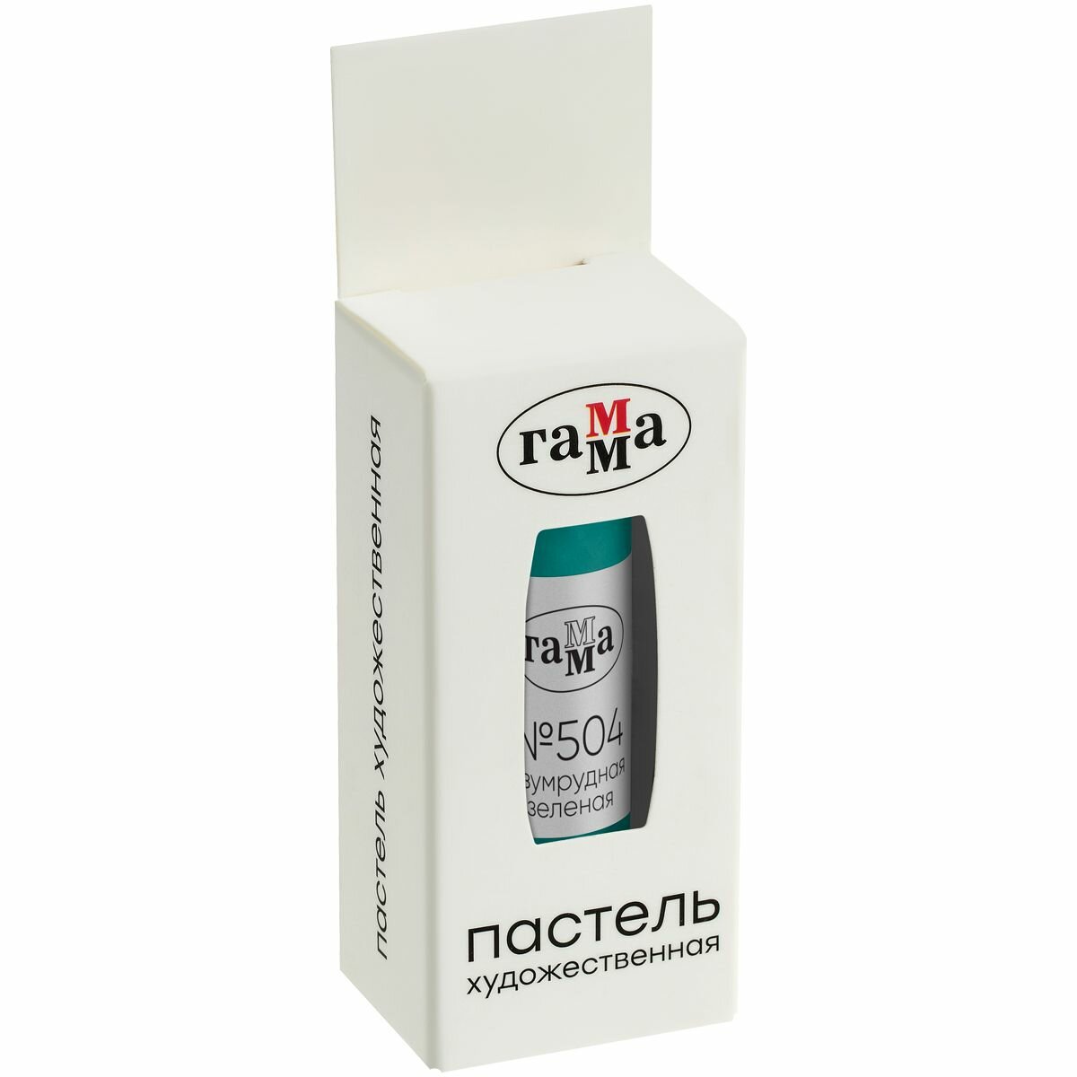 8 шт. Пастель художественная Гамма, изумрудная зеленая № 504, картон. упак.
