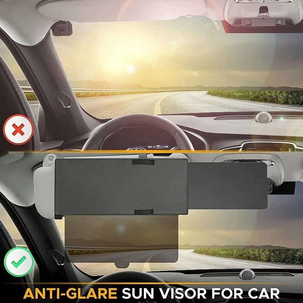Автомобильный Козырек Sun Extending Visor Shield С Антибликовым Покрытием Для Вождения Универсальный