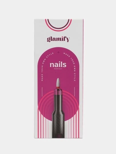 Аппарат для маникюра и педикюра профессиональный, беспроводной Glamify, фрезы для педикюра