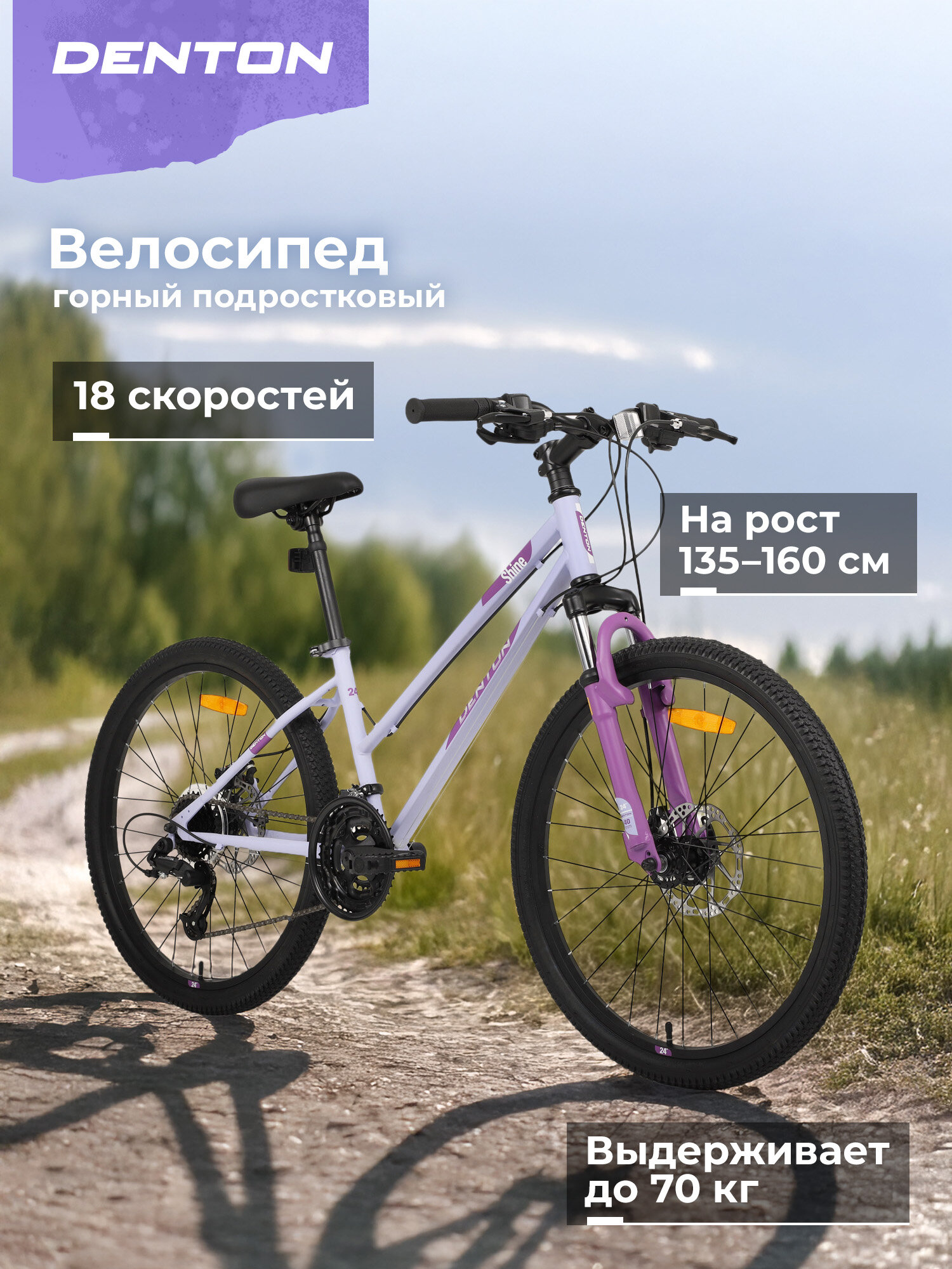 Велосипед для девочек Denton Shine 2.0 24"