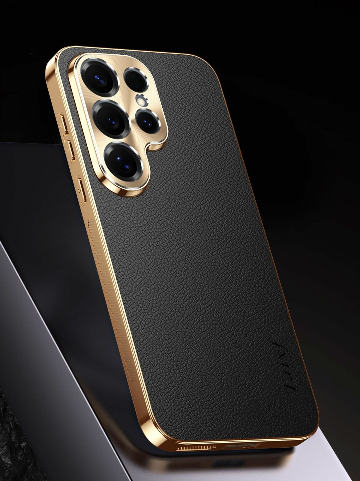 Роскошная кожа чехол для Samsung Galaxy S25 Ultra , c металлической защитой для камеры