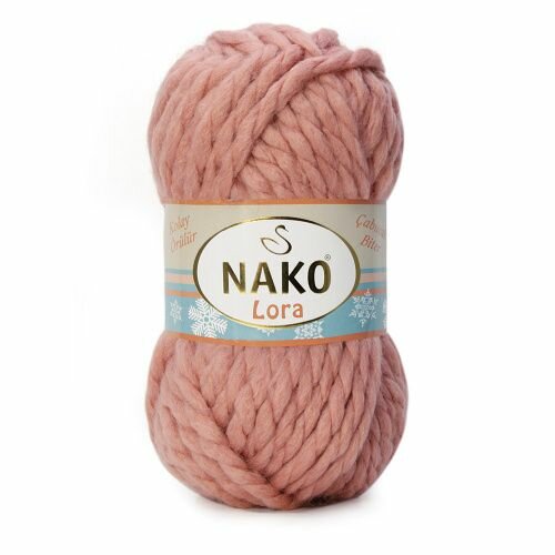 Пряжа Nako Lora 11637 (5 мотков по 100г/35м) темная пудра