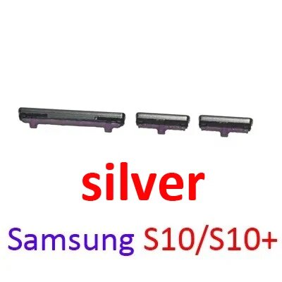 Новая запасная часть боковой кнопки регулировки громкости телефона для Samsung Galaxy S10e S10 Plus, кнопка громкости + включение и выключение питания S10 S10 Plus Silver