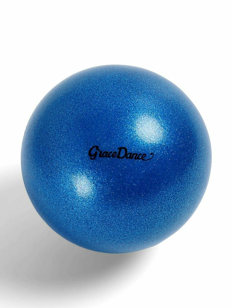 Мяч для художественной гимнастики Grace Dance 15 см, 280 г, цвет синий