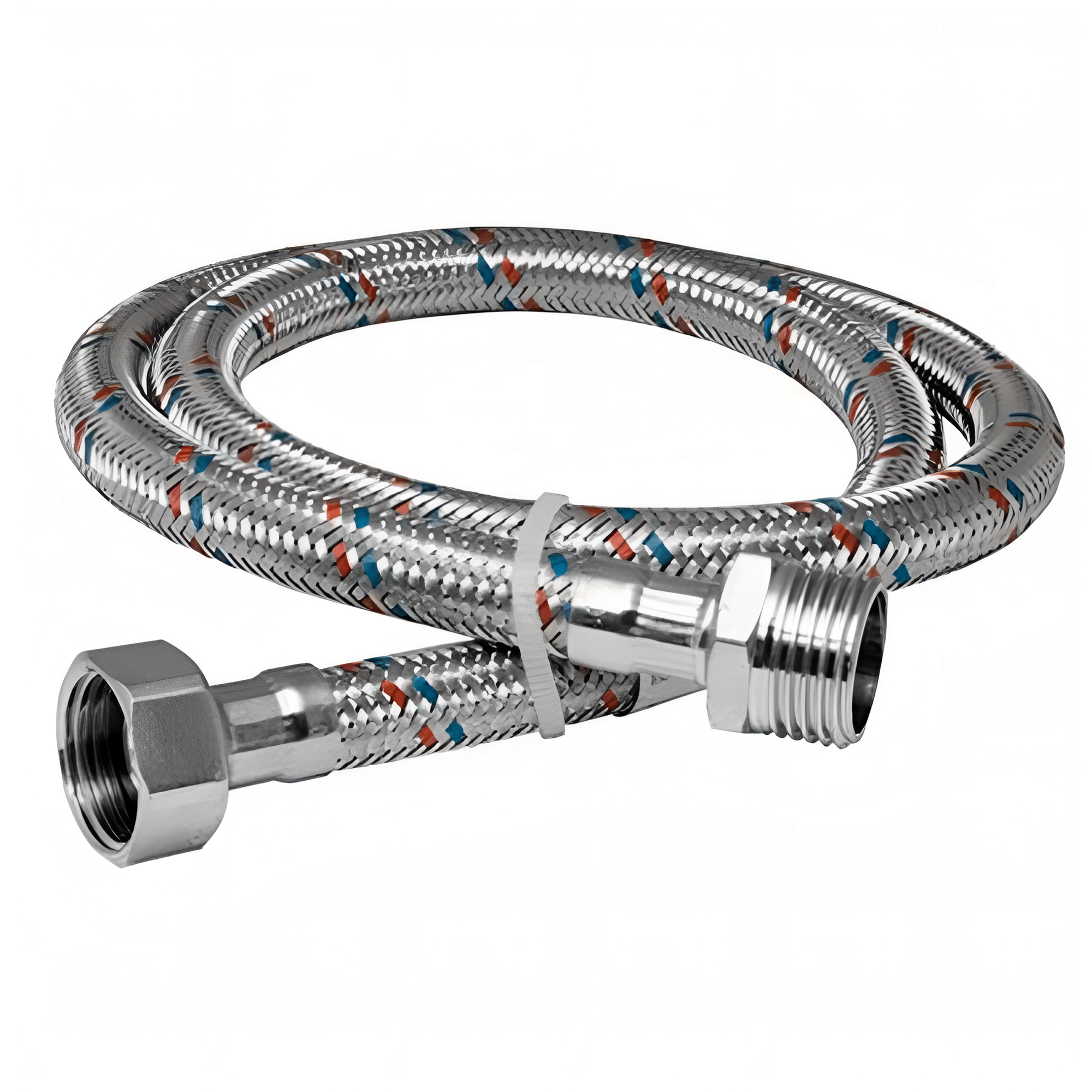 Гибкая подводка для воды 1/2" 20 см г/ш TST в металлической оплетке