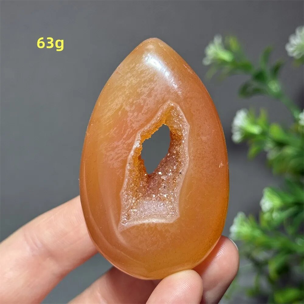 Сердоликовое хрустальное яйцо A36 63g