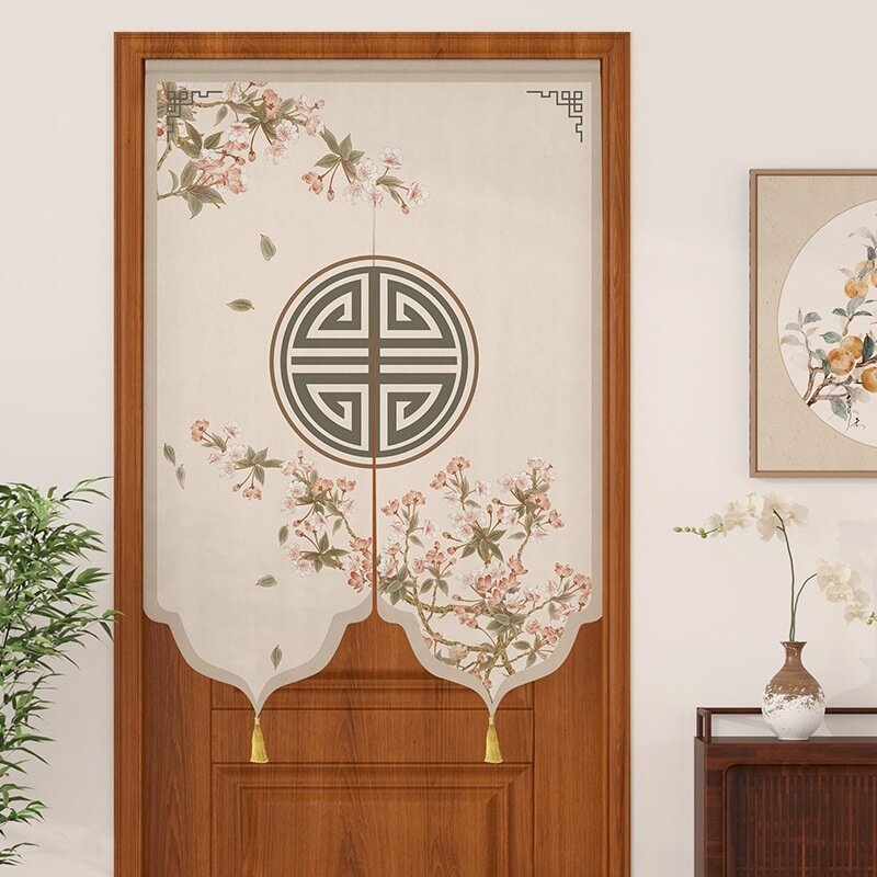 Новая китайская стильная дверная занавеска, домашняя тканевая перегородка, занавеска для спальни, входная блокирующая висячая занавеска, национальный стиль, полузанавеска для гостиной и ванной
