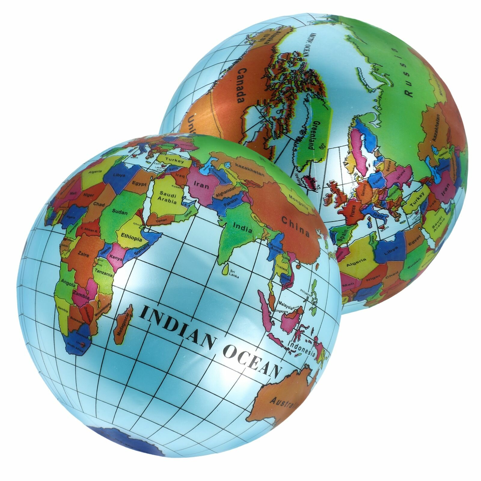 2 Штуки Глобус, Образовательный Игровой Мяч, Из Пвх