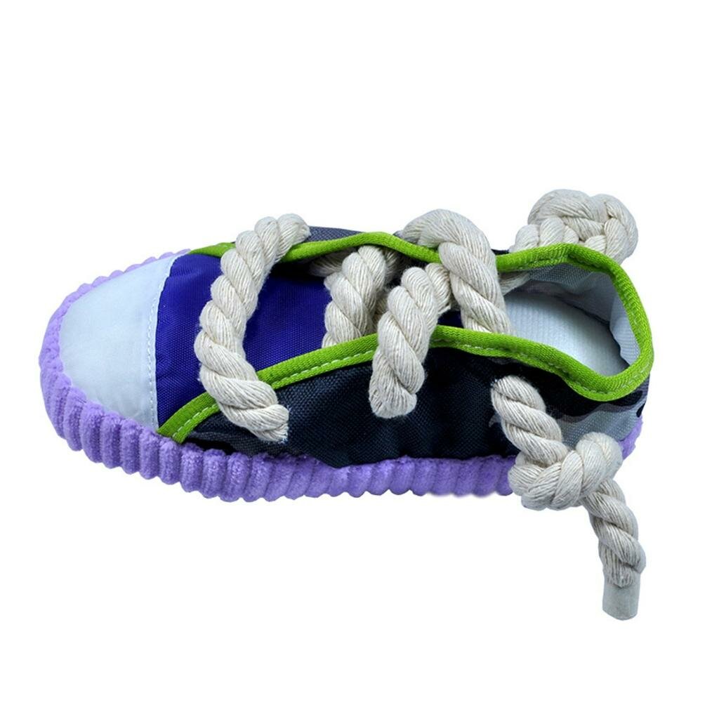 Игрушка-тапок для собак из плюша, 4