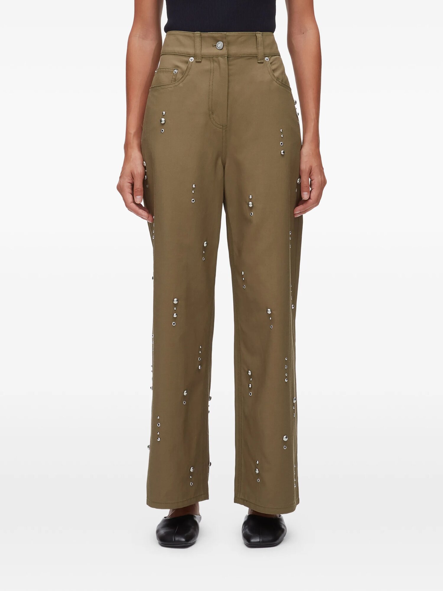 Брюки 3.1 Phillip Lim Studded trousers, размер 4 — фото 1