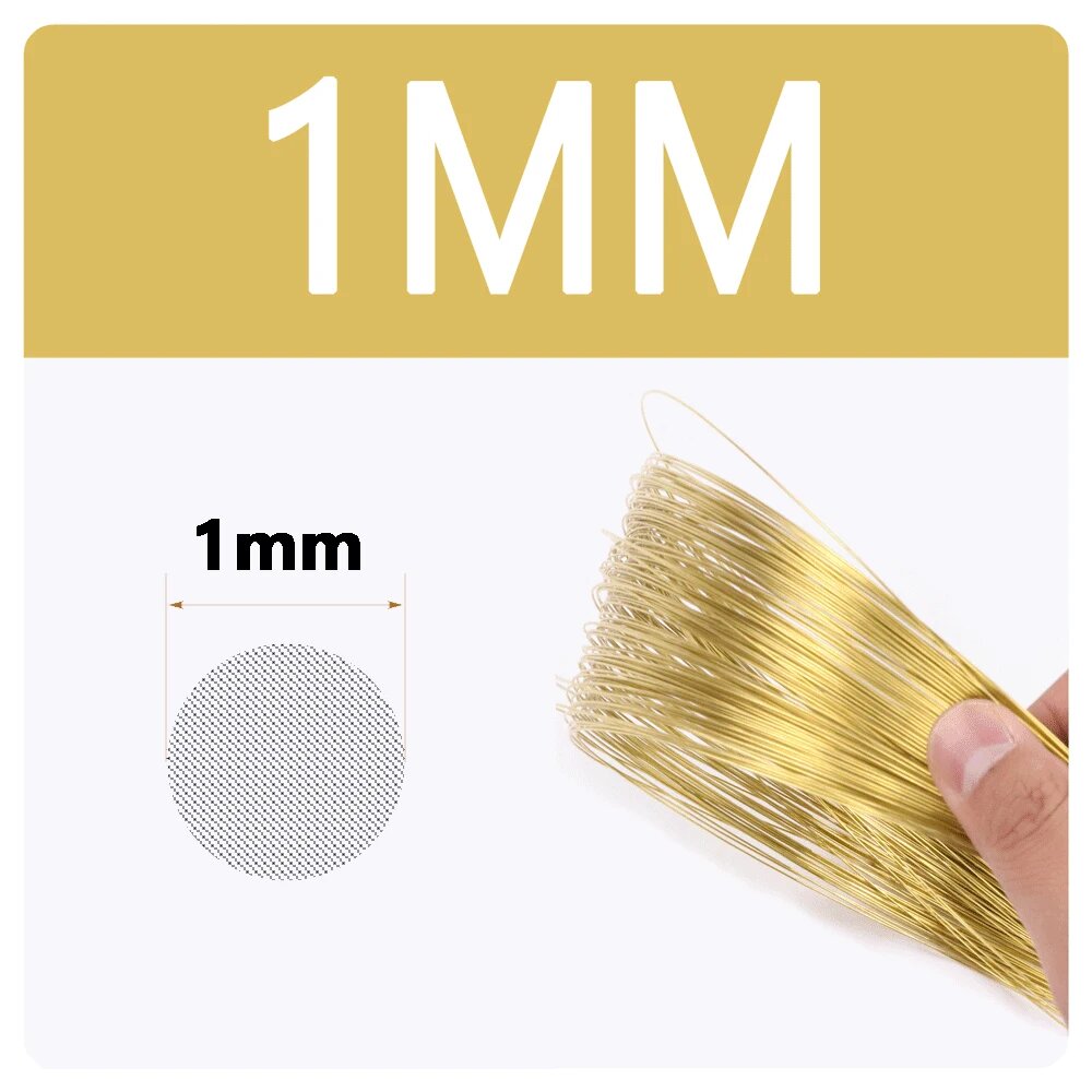 Латунный провод H62 для ювелирных изделий 0.3-4 мм 1mm, 5Meter