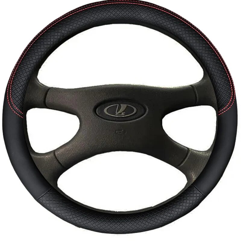 Автомобильный чехол на руль для Lada Niva 2006-2017 2107 1997-2012, автомобильная Round black