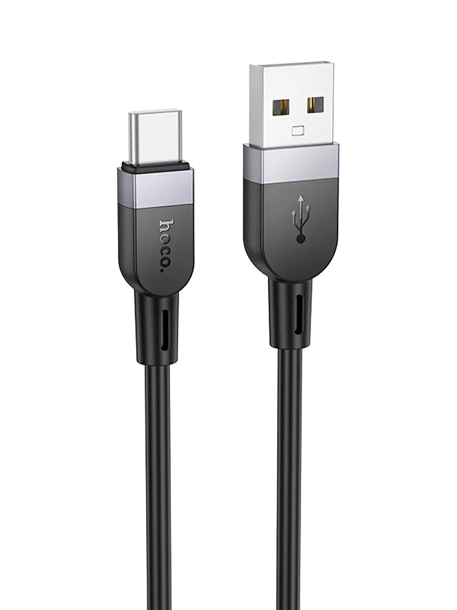 Кабель Hoco X109 USB to Type-C силиконовый, 3А, 3 метра, черный / провод для зарядки Android