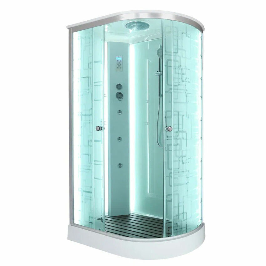 Душевая кабина DTO 110х80 EM1511LLED+GM левая