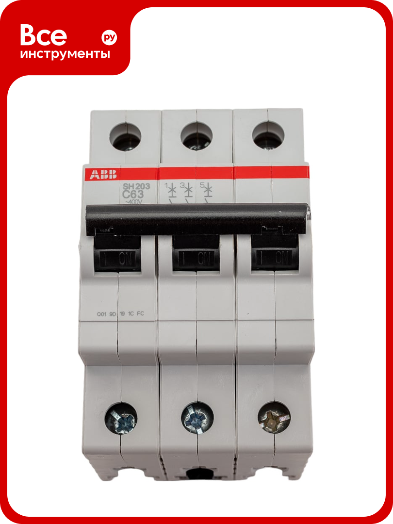 Автоматический выключатель ABB 3-полюсной sh203 c63 2CDS213001R0634