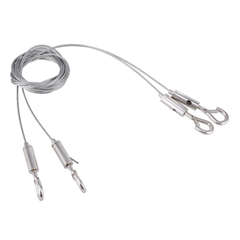 Регулируемый Набор Проводов Для Подвешивания фотографий Прочный Трос из Нержавеющей Стали со Стильным Крючком-Аксессуаром для Фотографий и Рамок