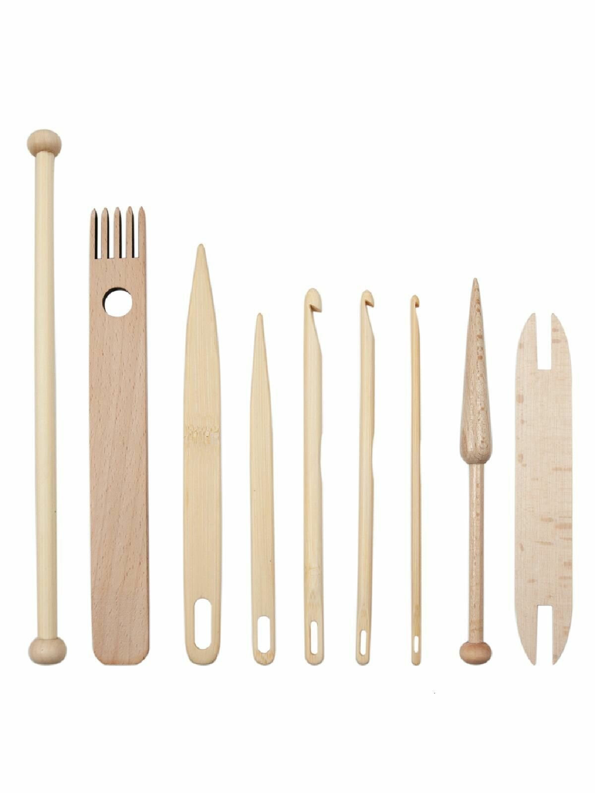 Набор деревянных ткацких штифтов, 9 шт.