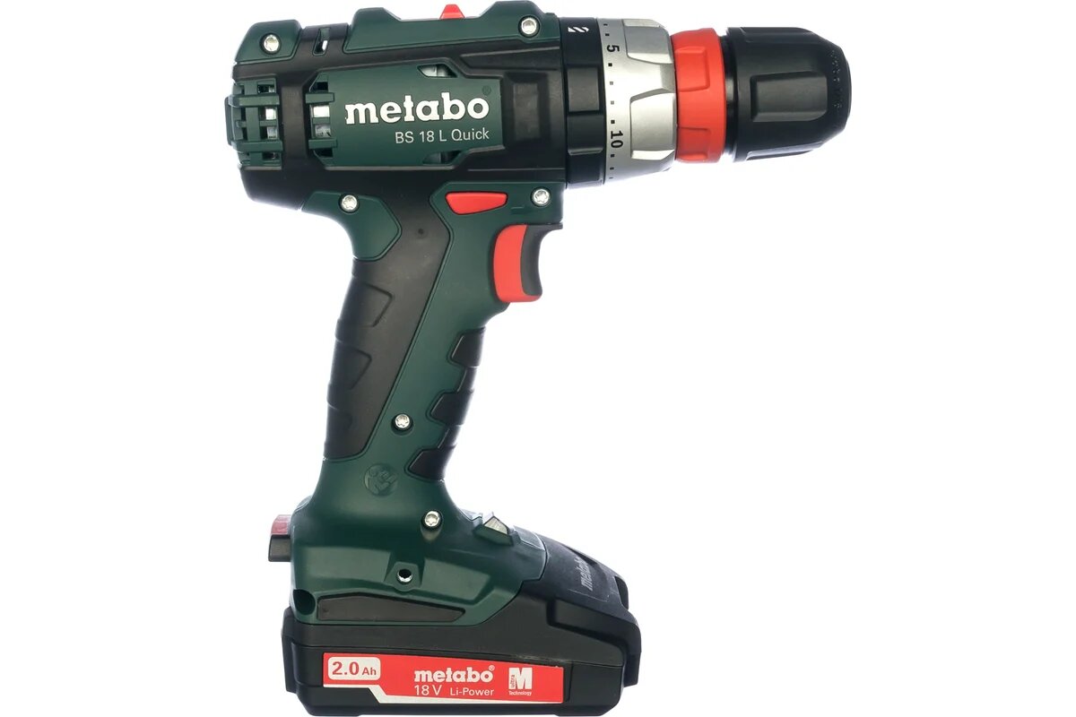 Шуруповёрт Metabo BS18L Quick, бесщёточный, 2 аккумулятора, кейс
